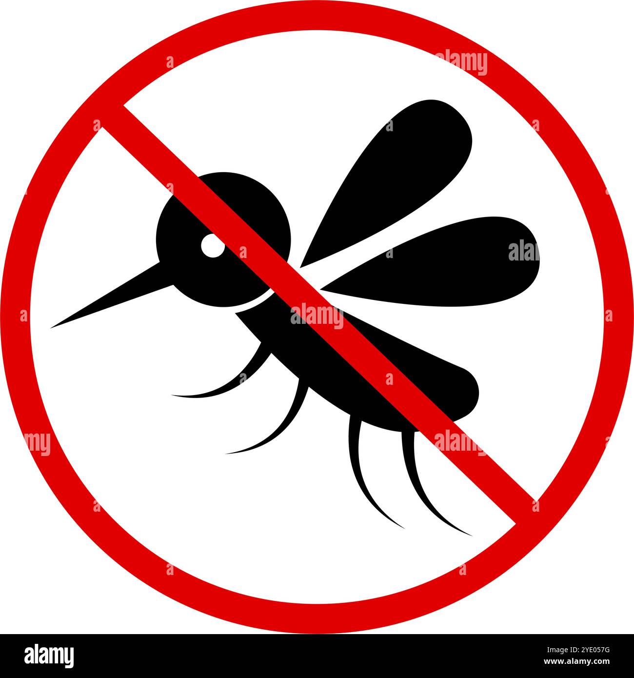 Mosquito warning sign. Caution malaria. Editable vector Stock Vector ...