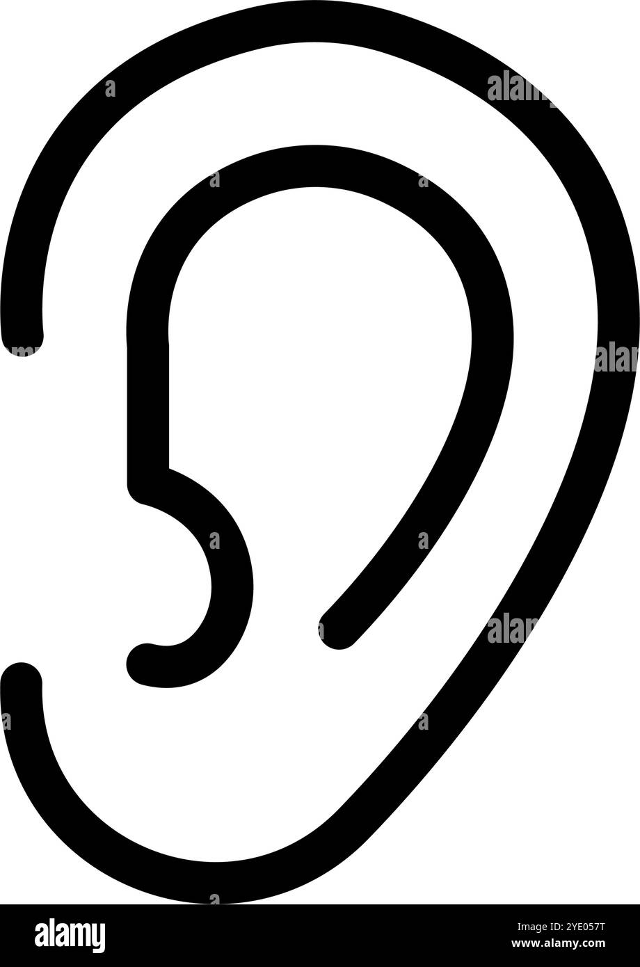 Simple ear icon. Listening icon. Hearing. Editable vector Stock Vector ...