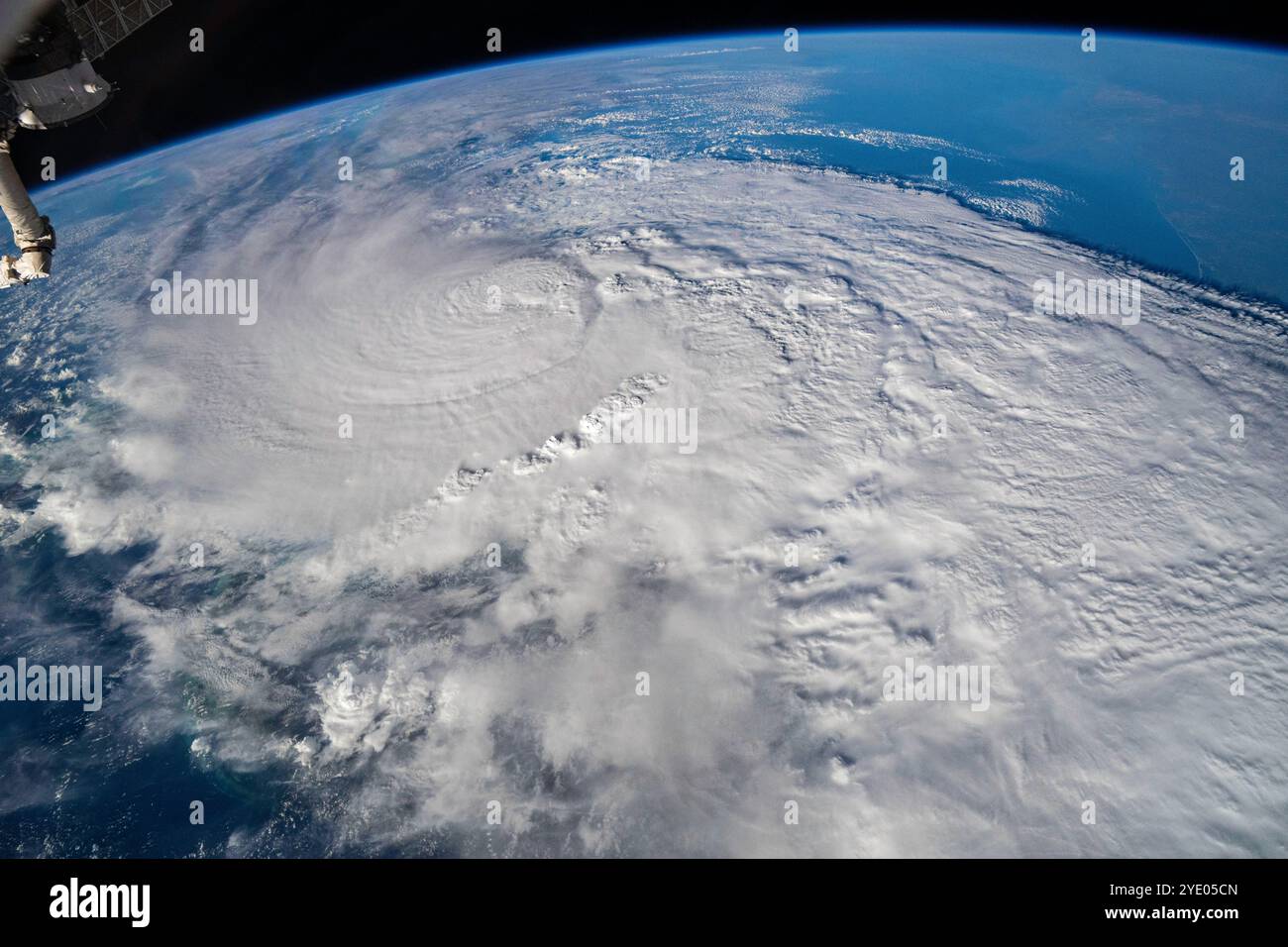 ISS - 09 October 2024 - Hurricane Milton is pictured as a category 4 ...
