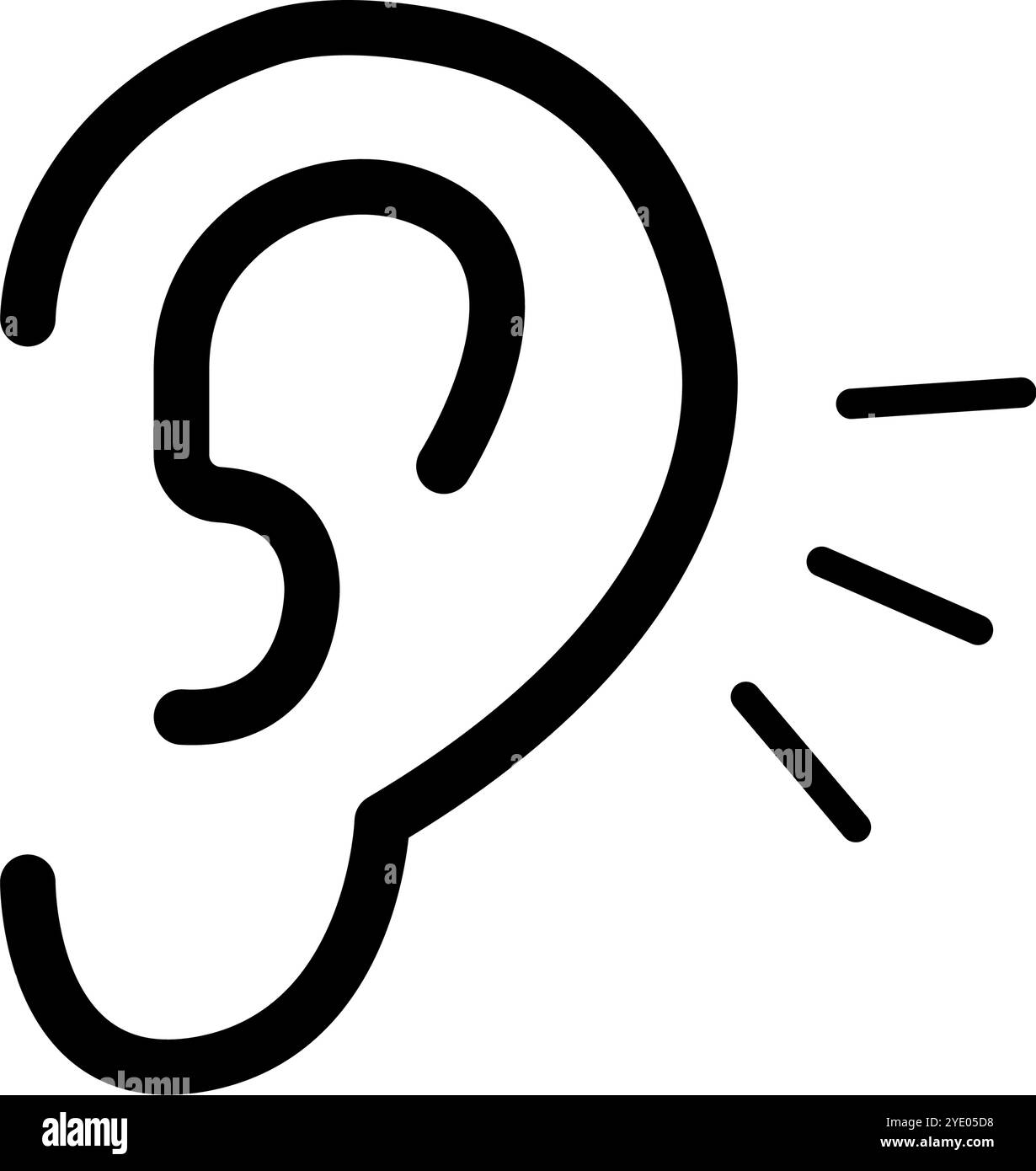 Sense sound ear icon. Editable vector Stock Vector Image & Art - Alamy