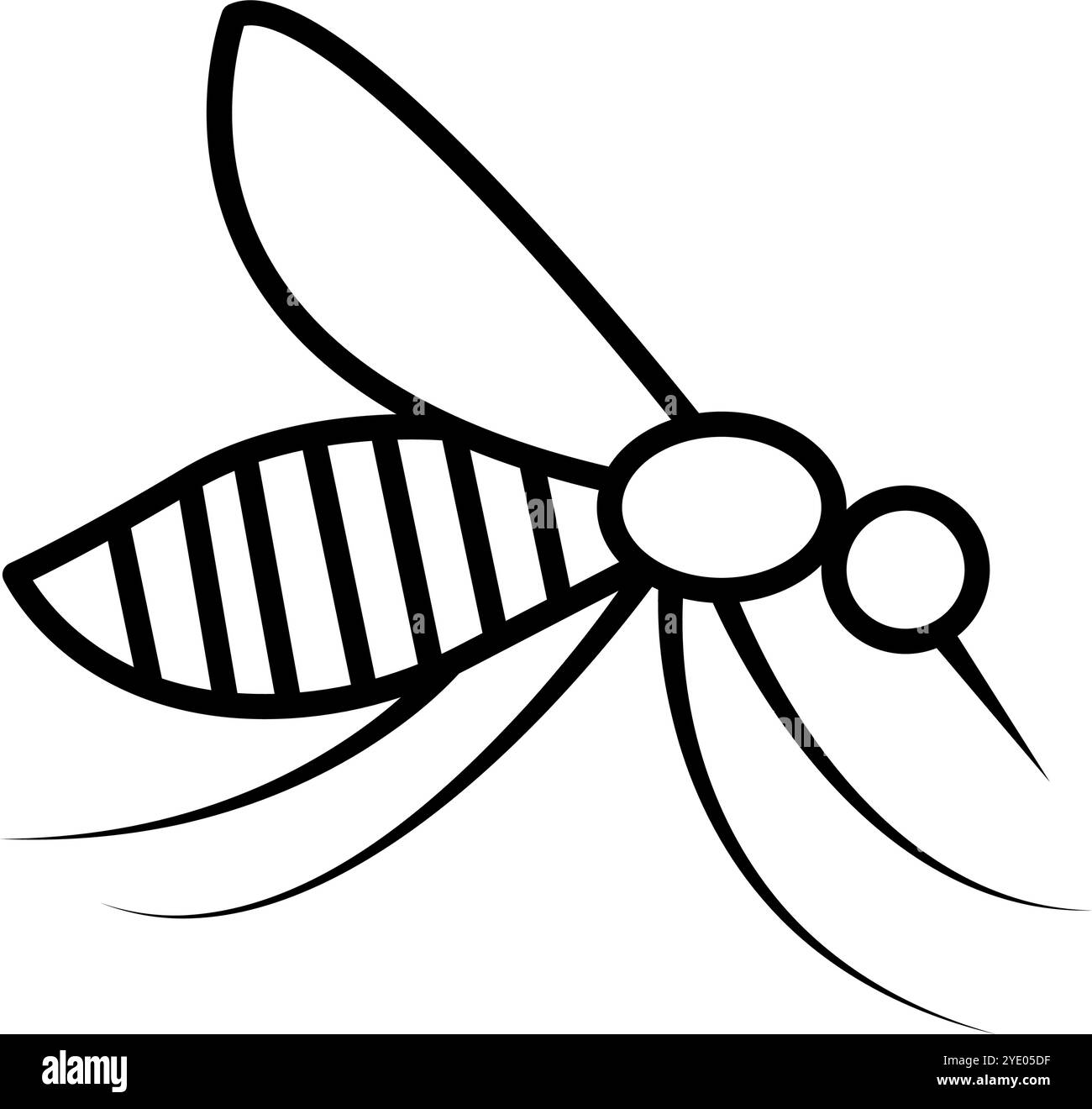 Simple mosquito icon. Insect. Editable vector Stock Vector Image & Art ...