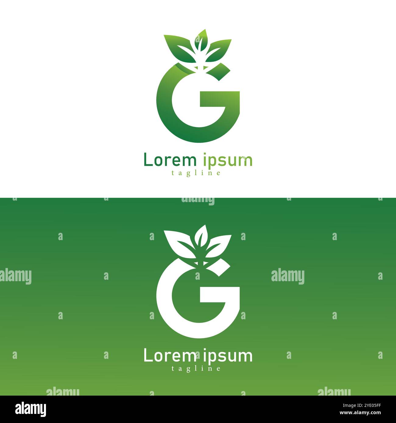 Eco-Friendly Letter 'G' Logo with Leaf Accent – Ideal for Organic, Sustainable, and Green Brands ...
