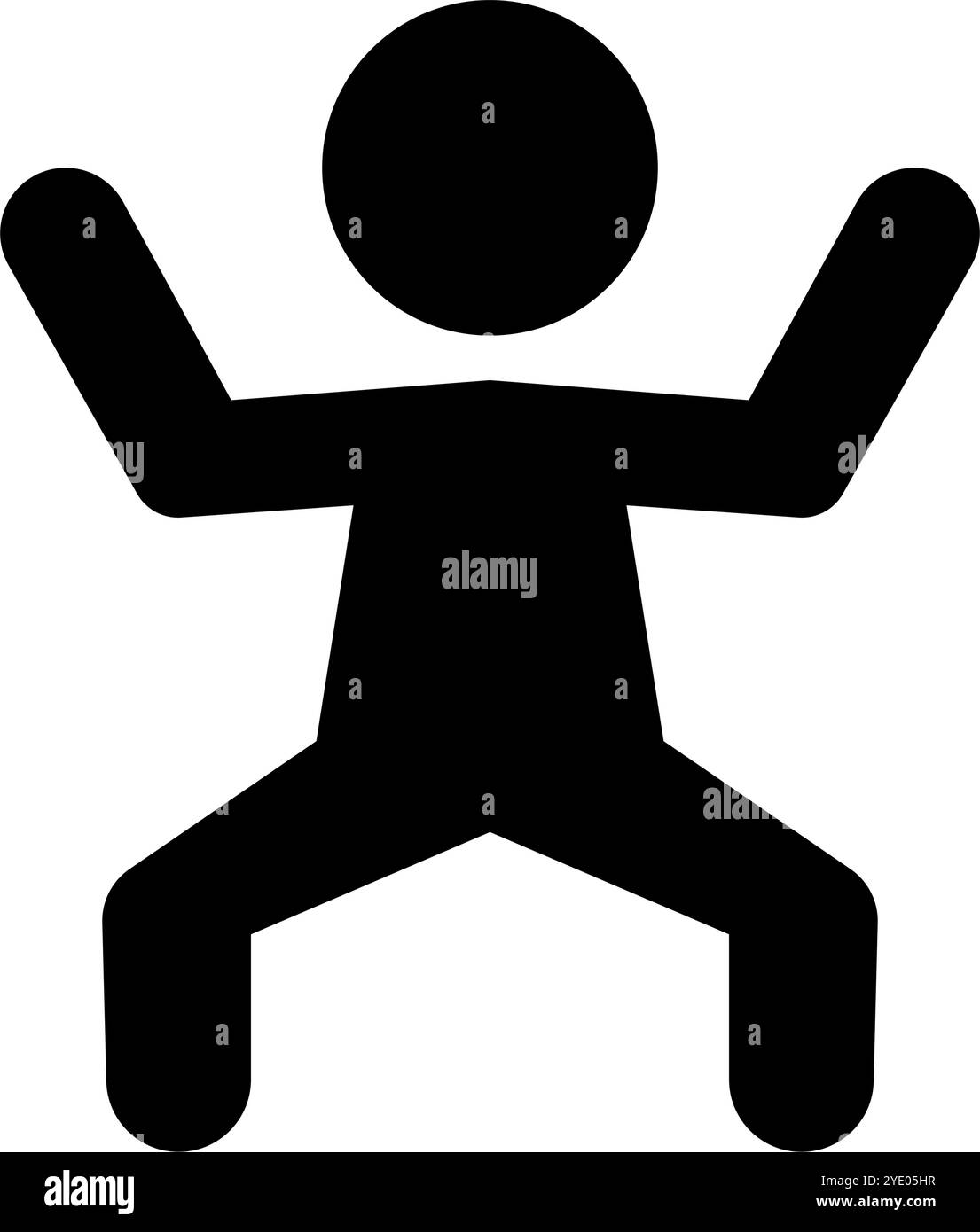 Simple joyful pose person icon. Editable vector Stock Vector Image ...