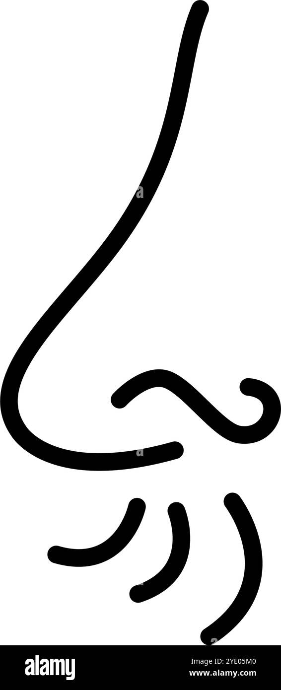 Smelling human nose icon. Editable vector Stock Vector Image & Art - Alamy