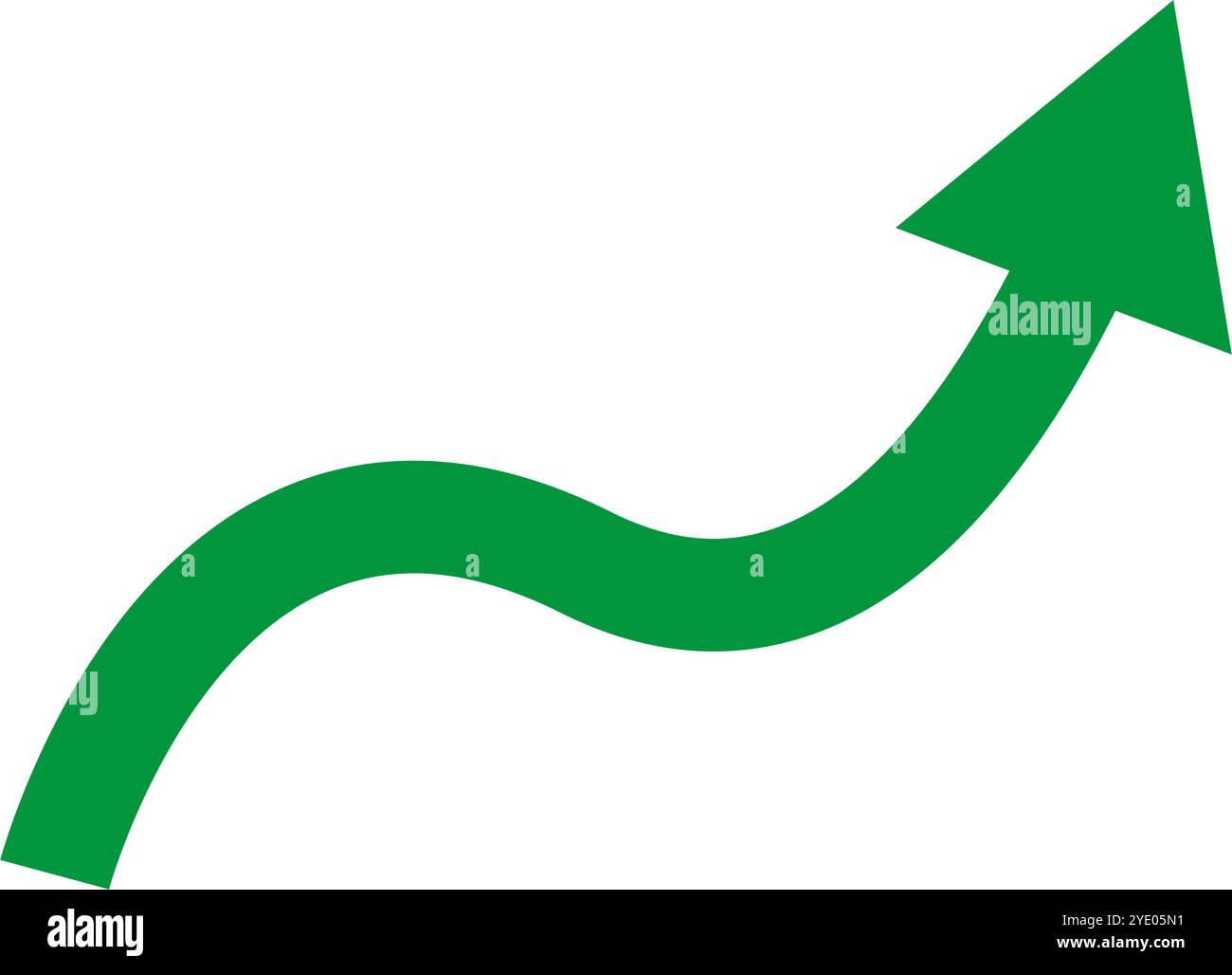 Green up arrow. Slowly rising. Editable vector Stock Vector Image & Art ...