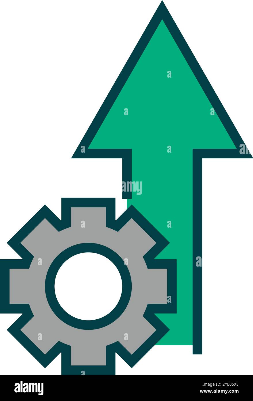 Gear arrow up icon Cut Out Stock Images & Pictures - Alamy