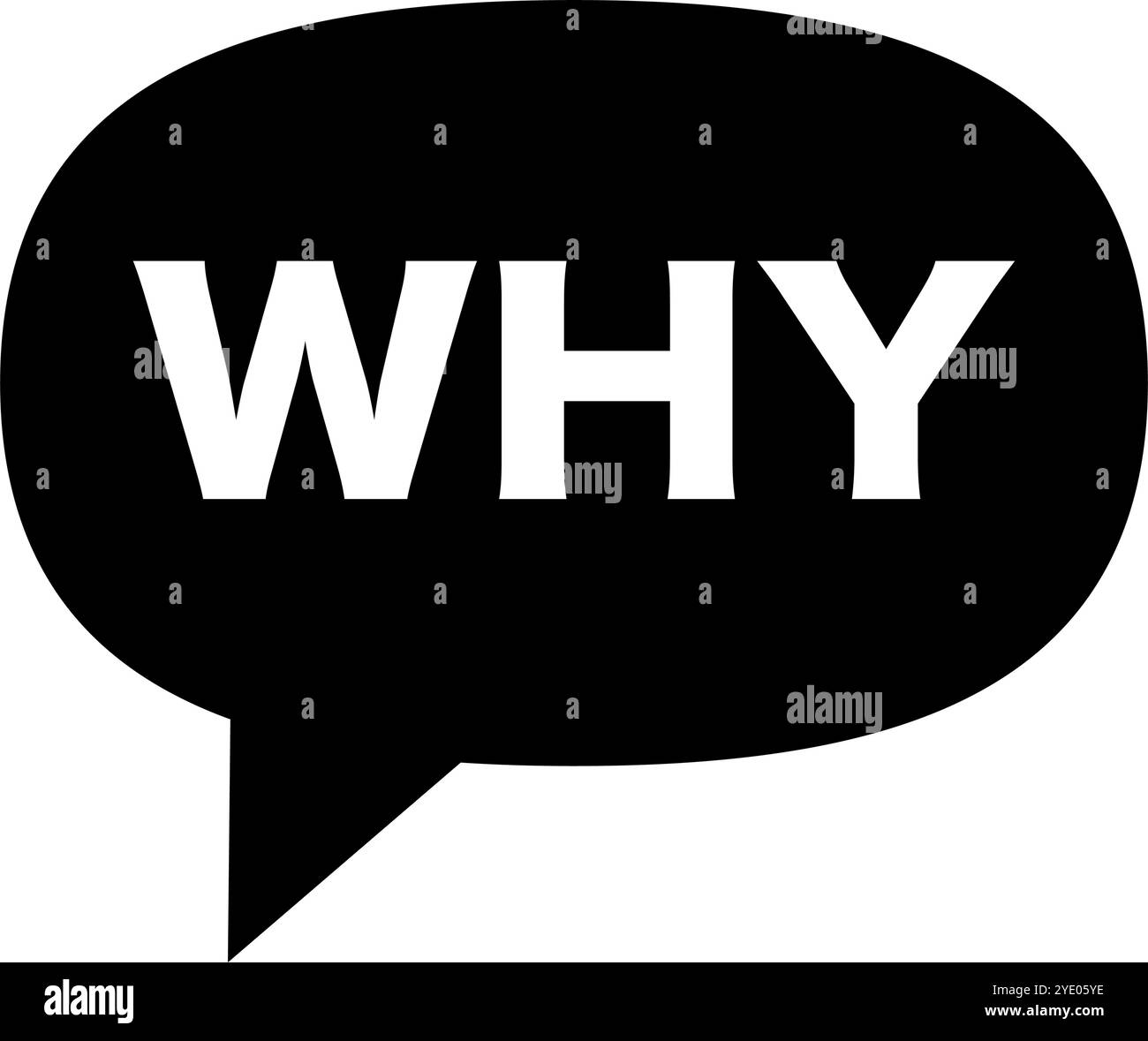 WHY speech balloon silhouette icon. Question. Editable vector Stock ...