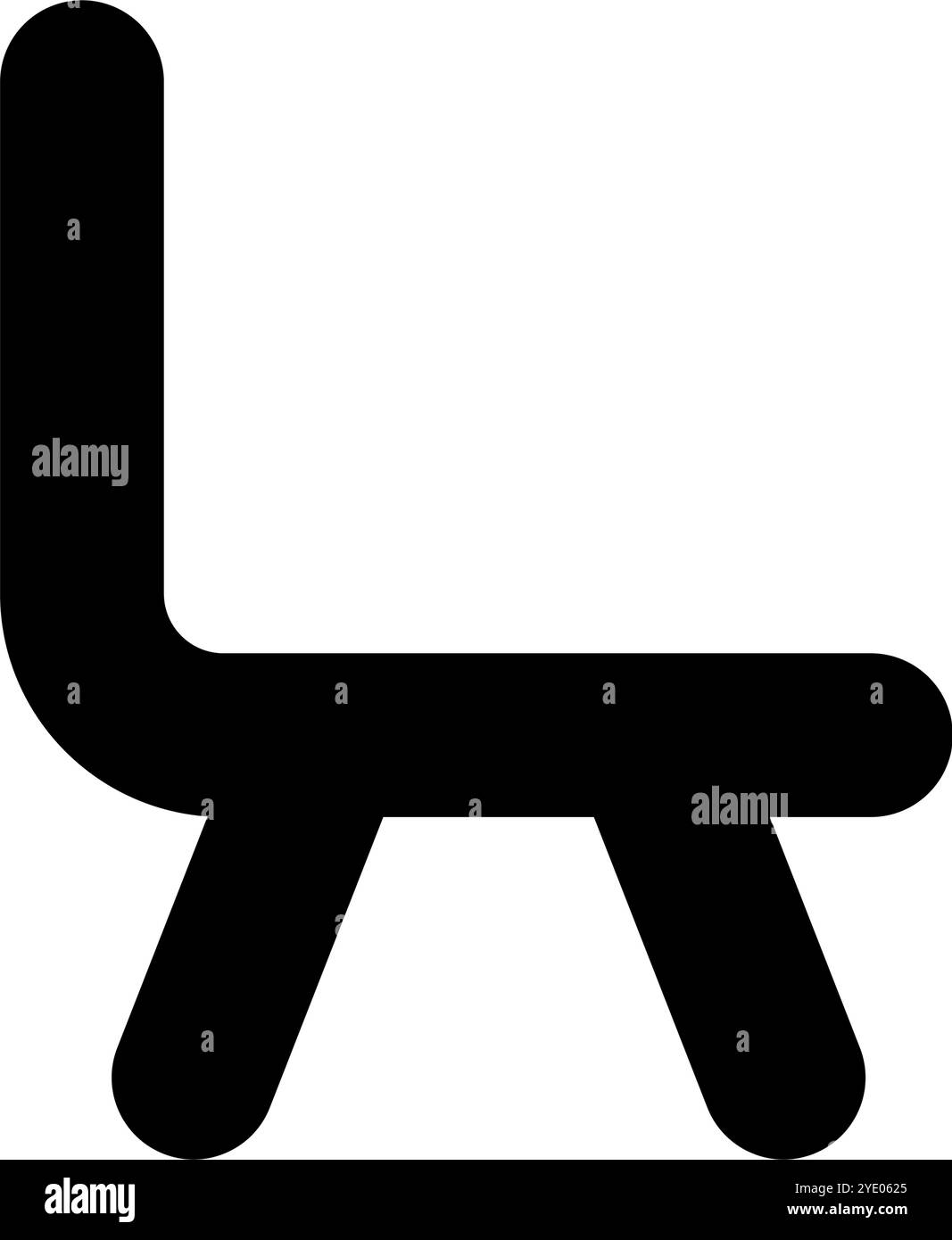 Chair silhouette icon. Seat. Editable vector Stock Vector Image & Art ...