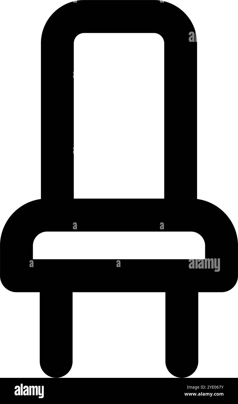 Simple chair icon. Furniture. Editable vector Stock Vector Image & Art ...