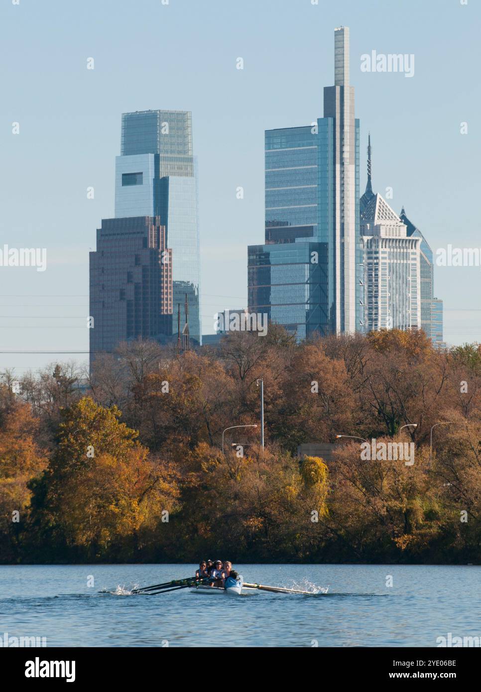 The eight-woman varsity boat from Philadelphia City Rowing heads ...
