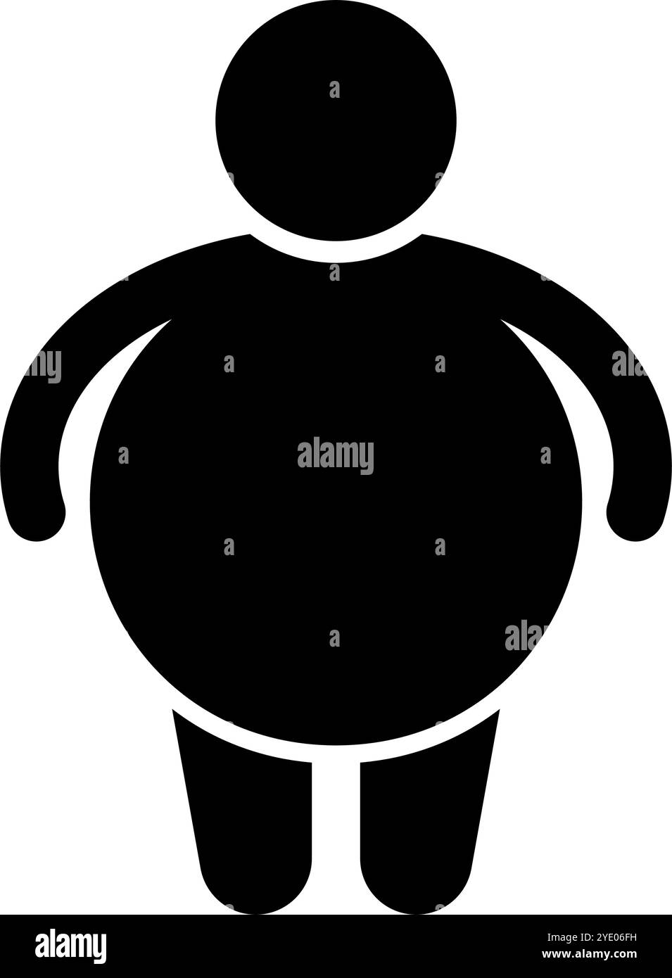 Vector fat diet man icon hi-res stock photography and images - Alamy