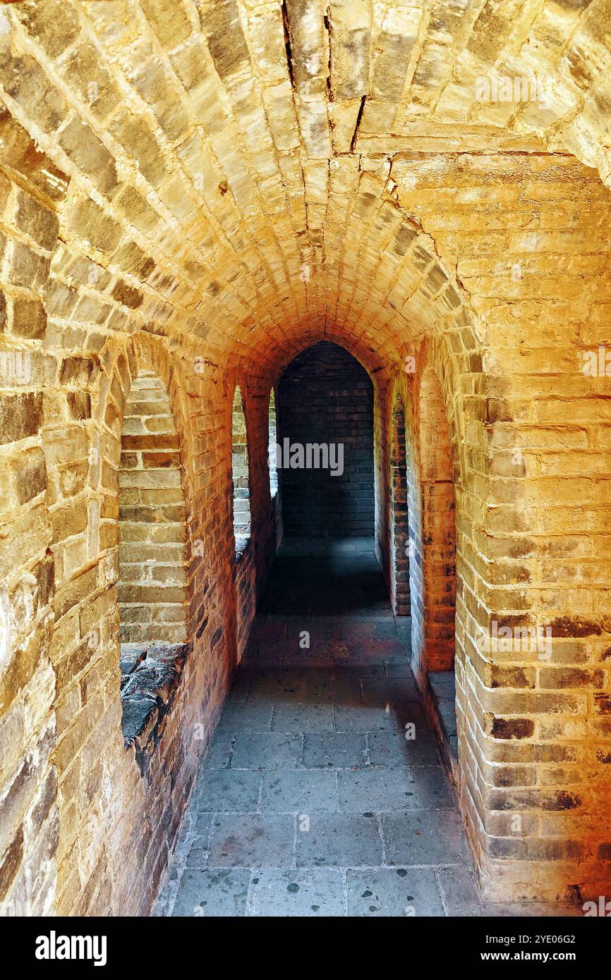 Interior of the watchtower Great Wall of China, section "Mitianyu ...