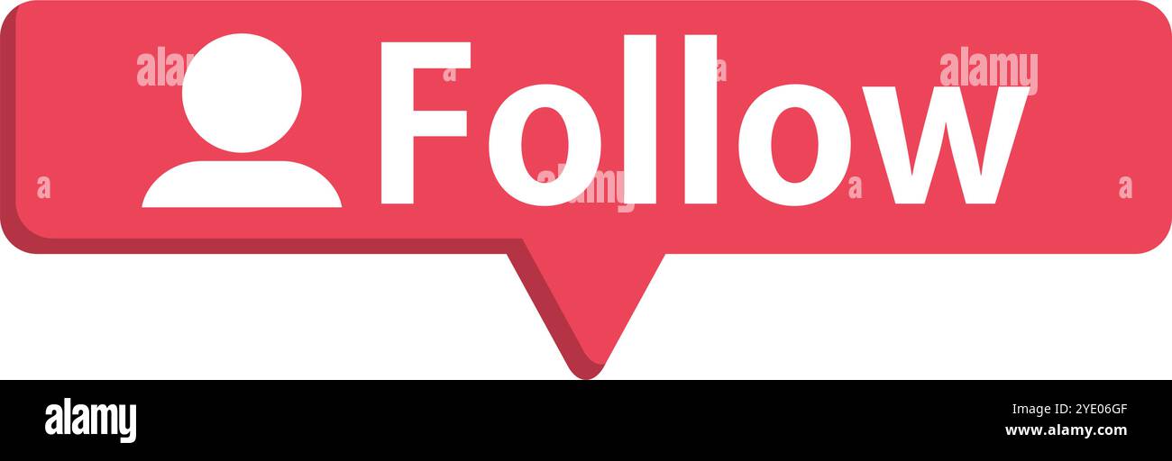 Follow speech balloon logo. Editable vector Stock Vector Image & Art ...