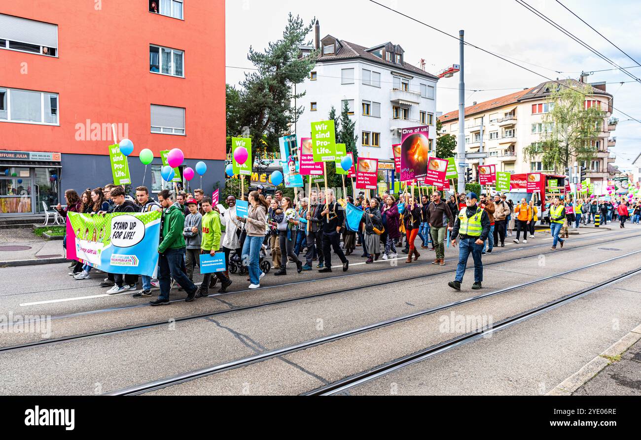Zurich, Switzerland, 14th Sep 2024: An estimated 1'500 to 2'000 participants marched through ...
