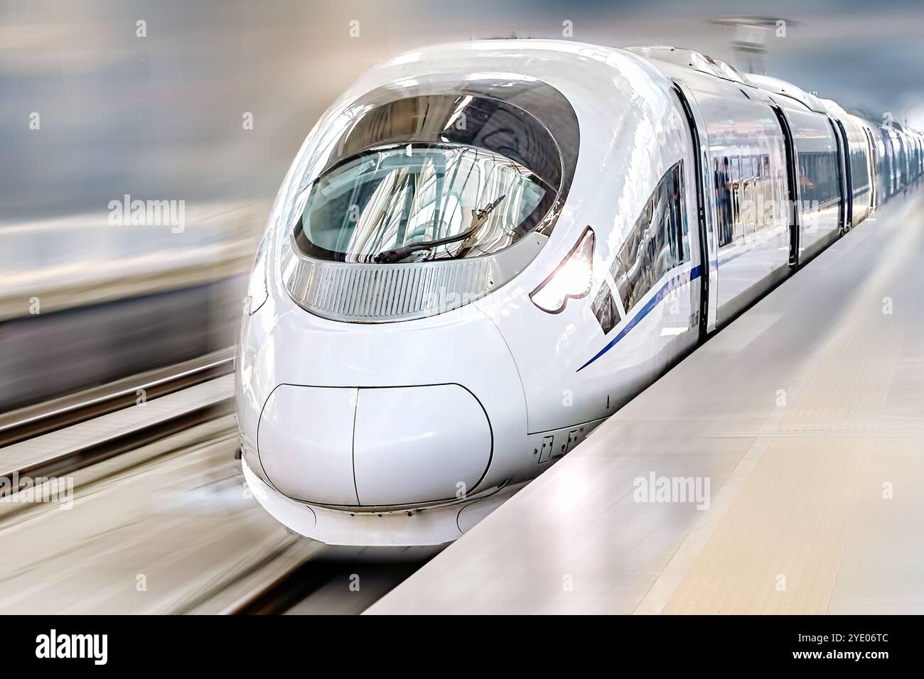 Modern Hi-Speed Passenger Train. Motion effect Stock Photo - Alamy