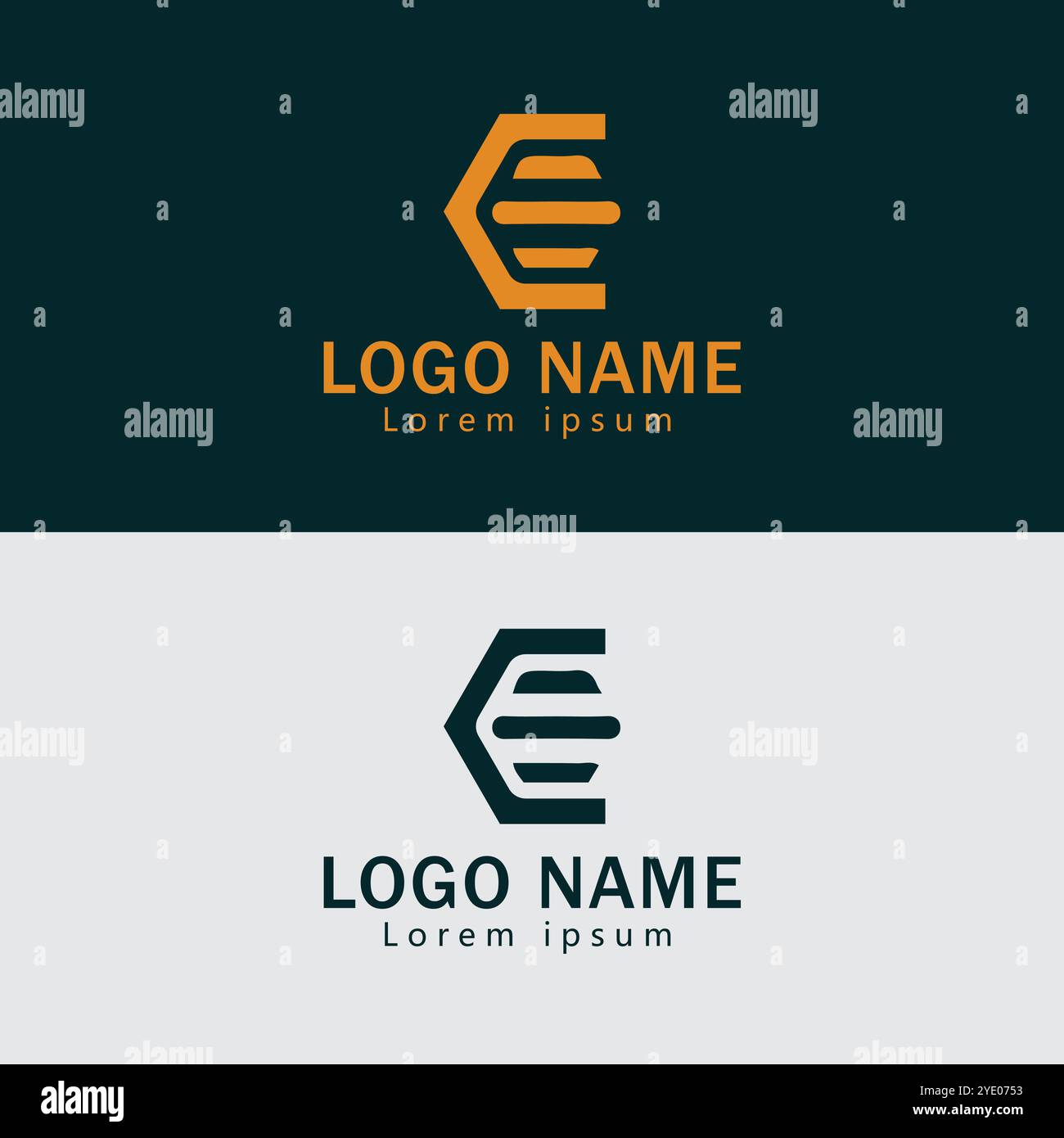 Abstract CE letter logo design template Vector Logo Illustration Stock ...