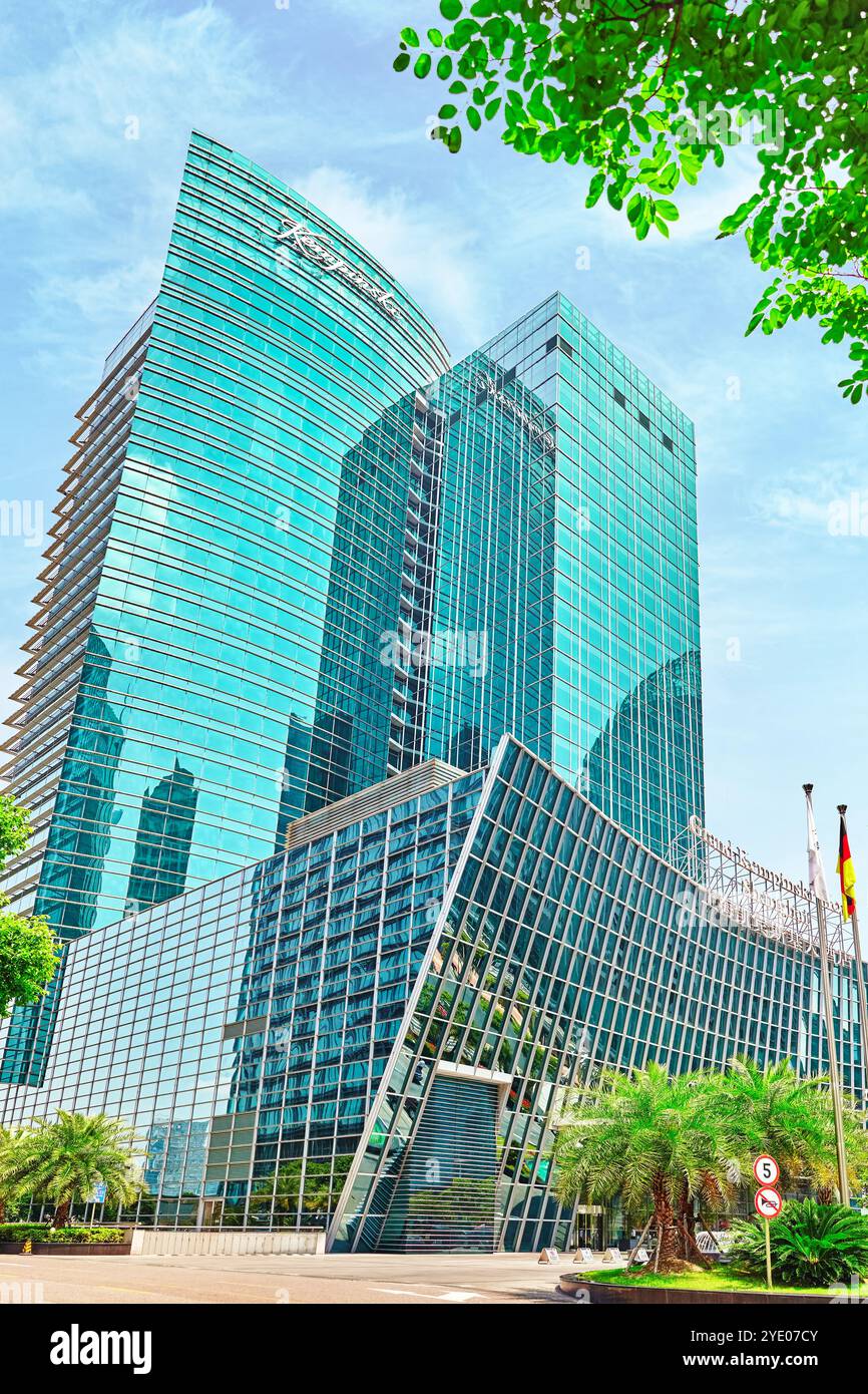 Beautiful skyscrapers, city building, beautiful office and commercial ...