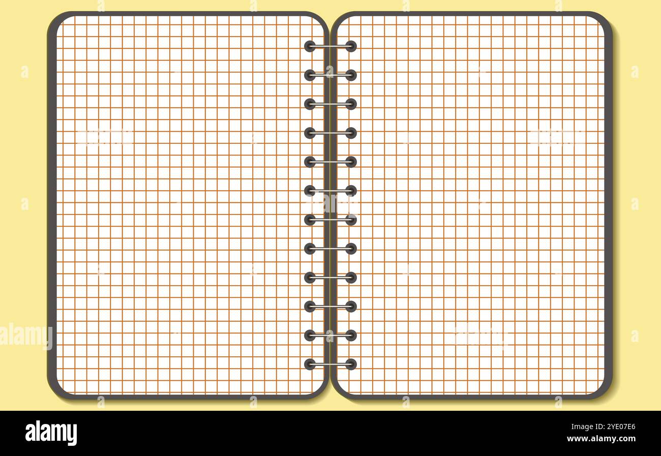 Graph paper. Open notepad. Printable squared grid paper with color ...
