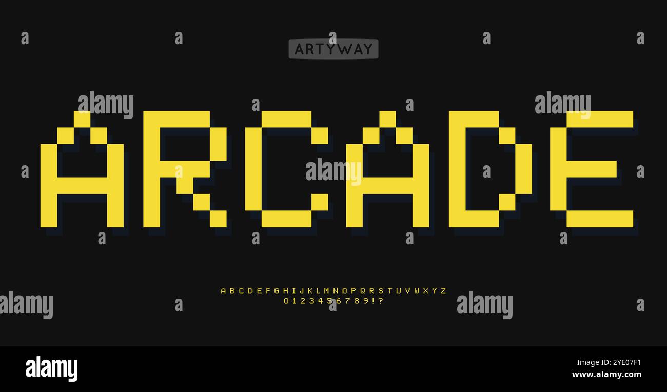 8 bit alphabet hi-res stock photography and images - Alamy