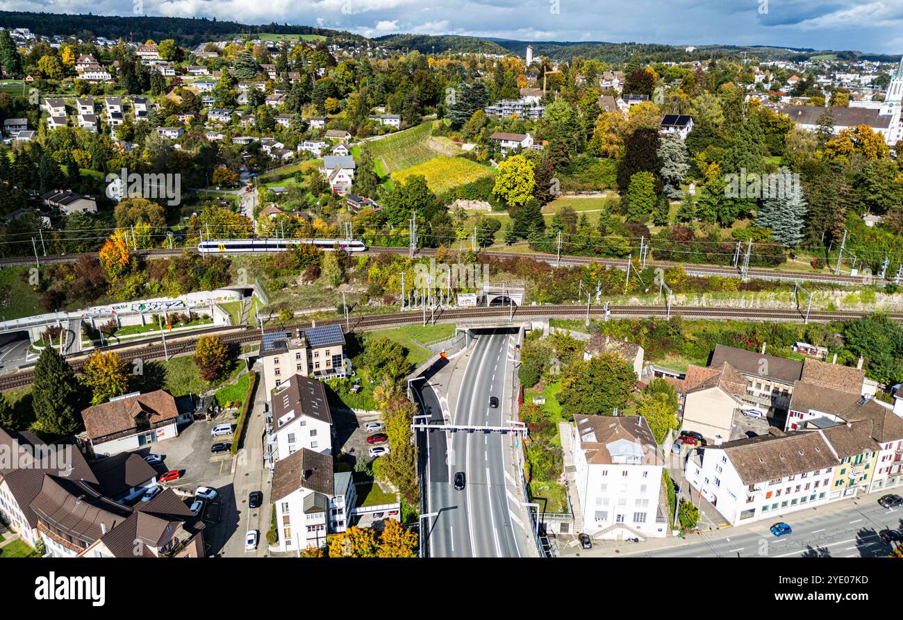Flurlingen, Switzerland, 11th Oct 2024: Entrance and exit into the ...