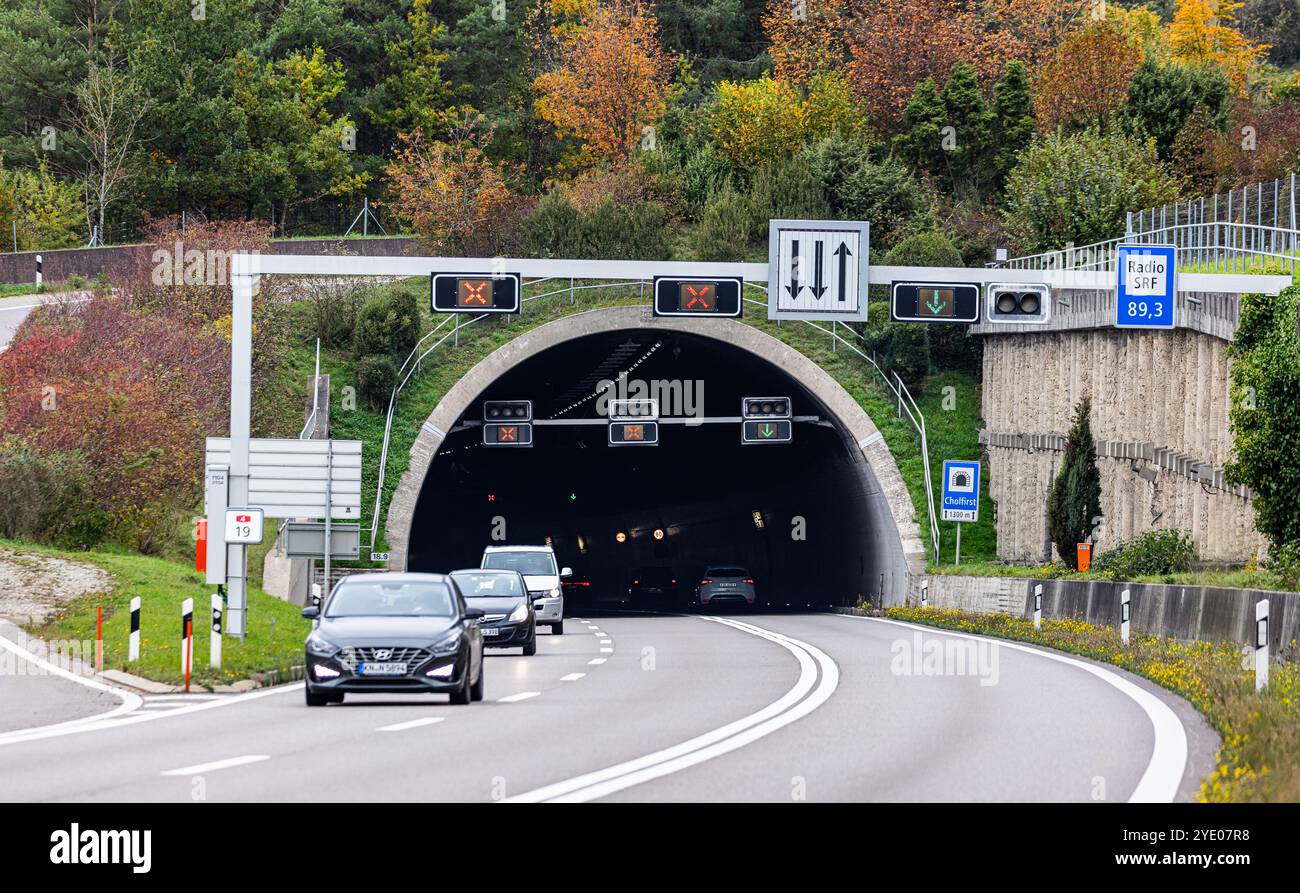 Flurlingen, Switzerland, 20th Oct 2024: The entrance and exit of the ...