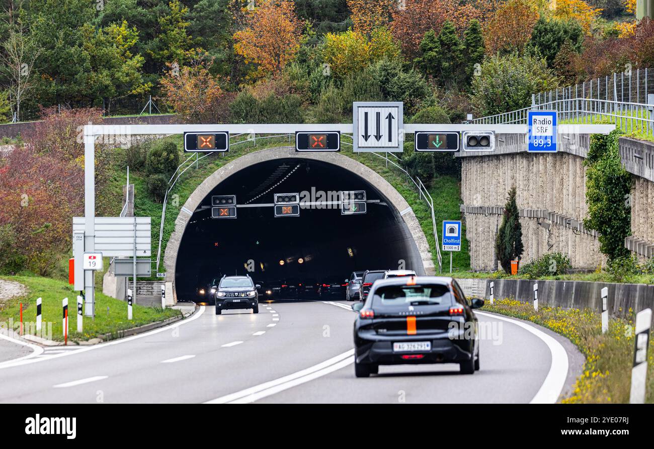 Flurlingen, Switzerland, 20th Oct 2024: The entrance and exit of the ...