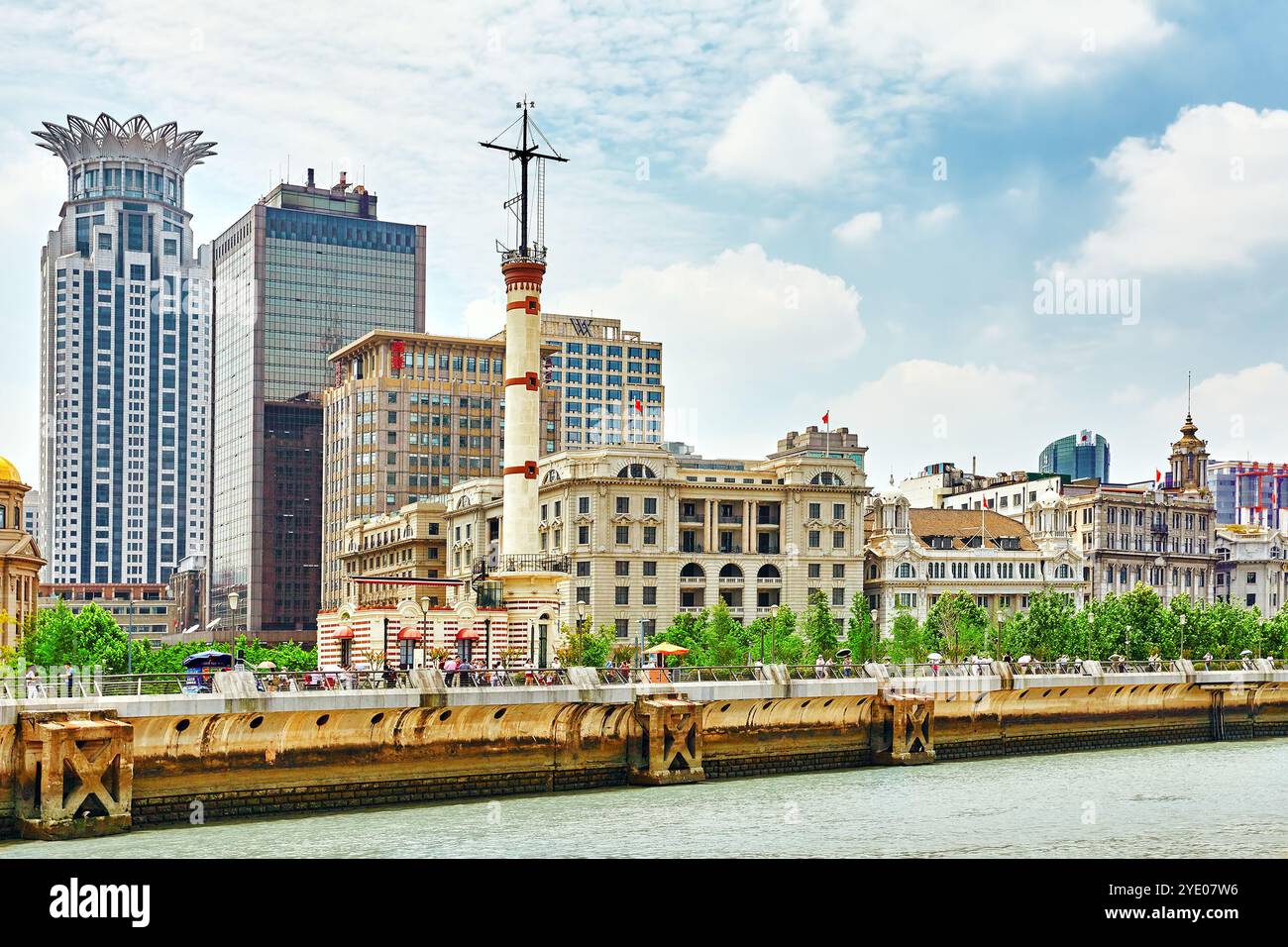 Beautiful view of Shanghai - Bund or Waitan waterfront Stock Photo - Alamy