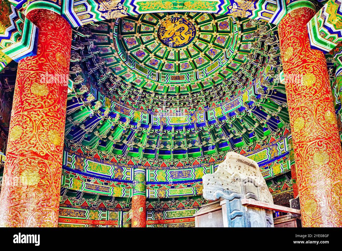 Inside in Imperial Vault of Heaven on the complex Temple of Heaven in ...