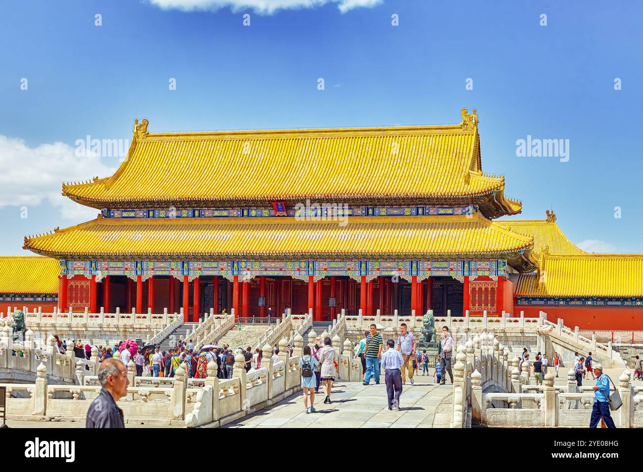 Old building , historic, and modern residential part of Beijing with ...