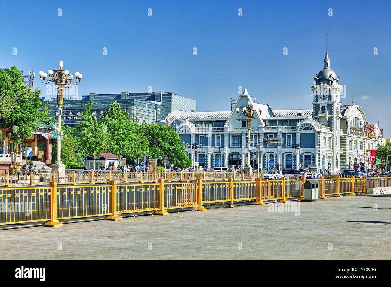 Old building , historic, and modern residential part of Beijing with ...