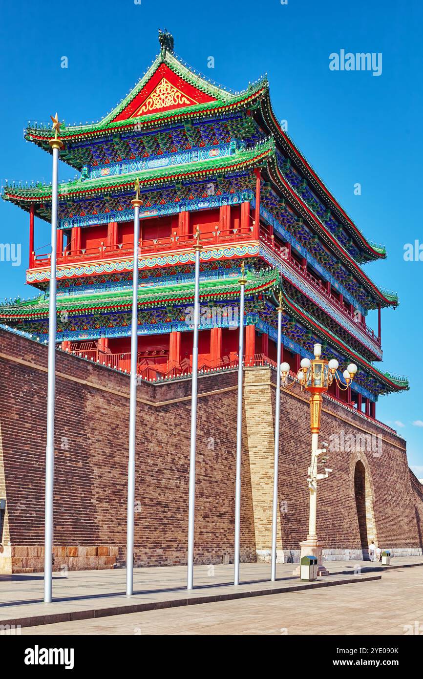 Beautiful Zhengyangmen Gate (Qianmen Gate ). This famous gate is ...