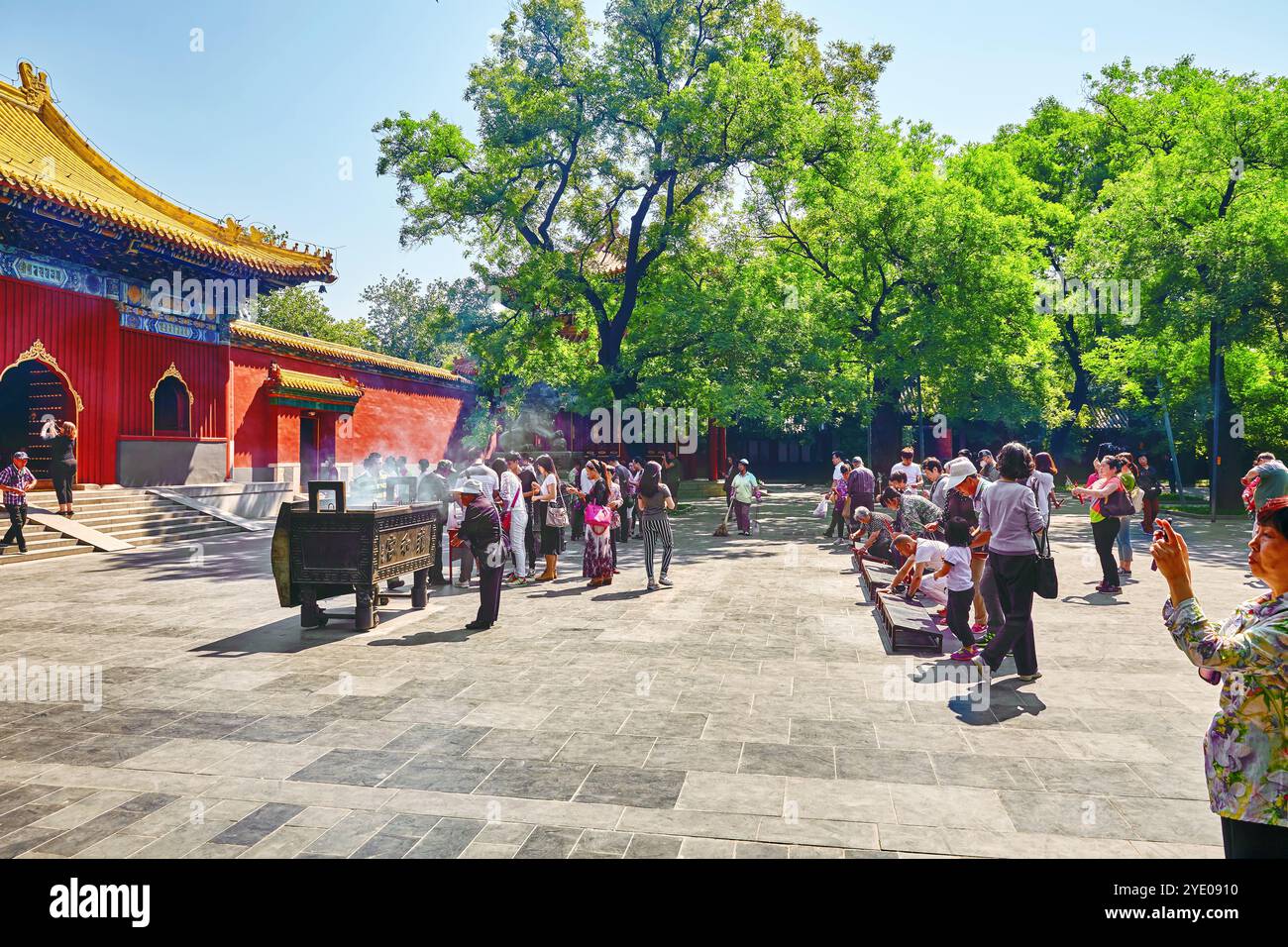 Old building , historic, and modern residential part of Beijing with ...