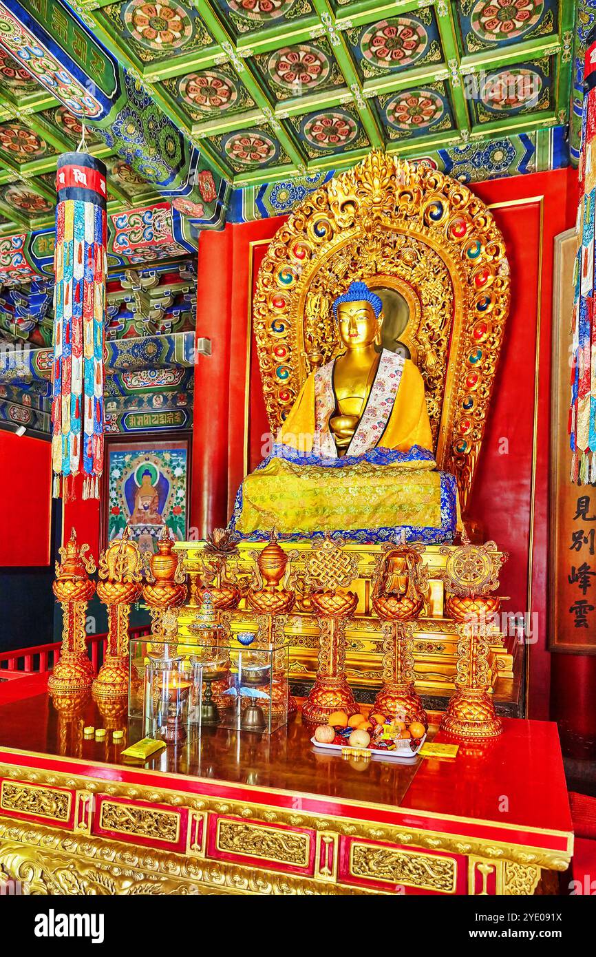 Interior view of Yonghegong Lama Temple.Beijing Stock Photo - Alamy