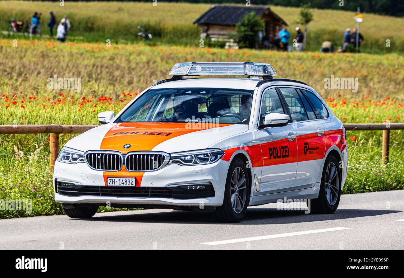 Oberglatt, Switzerland, 15th Jun 2024: A 5-series BMW station wagon ...