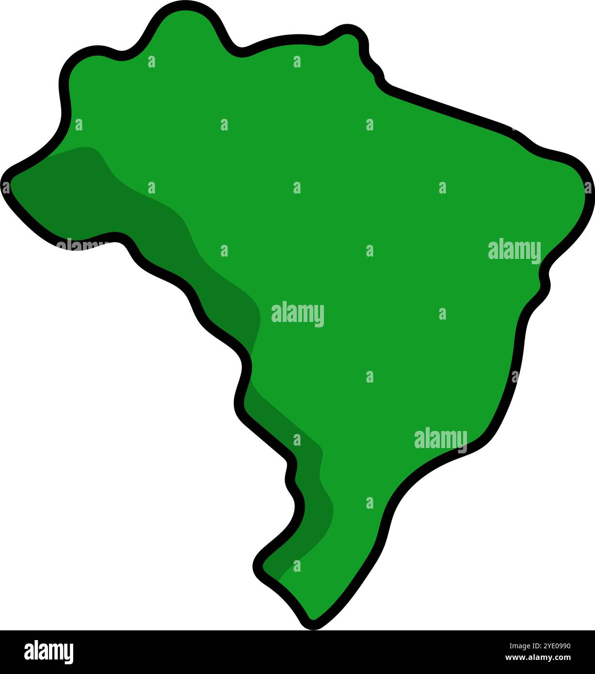 Brazil map icon. Brazil land. Editable vector Stock Vector Image & Art ...