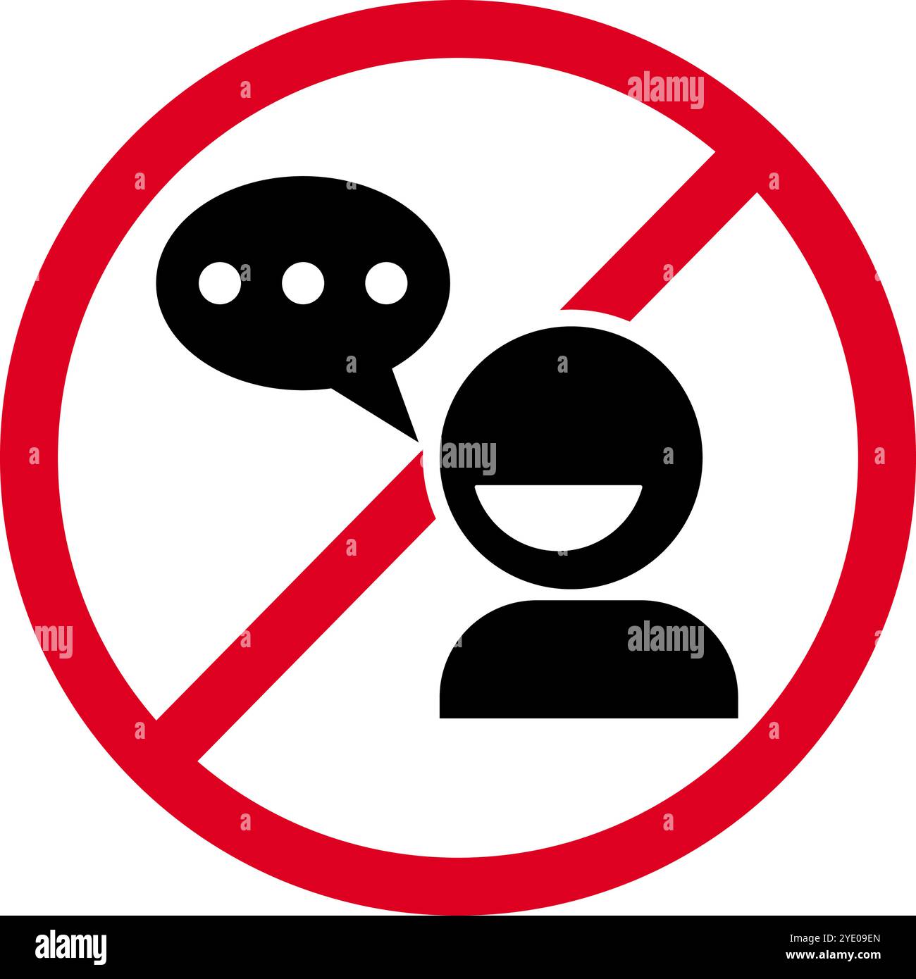 Do not talk here. No conversations allowed. Editable vector Stock ...