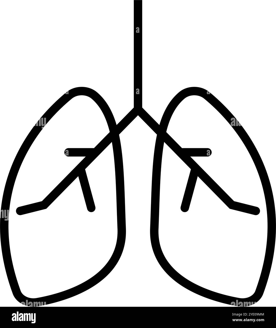 Respiratory system lung icon. Editable vector Stock Vector Image & Art ...