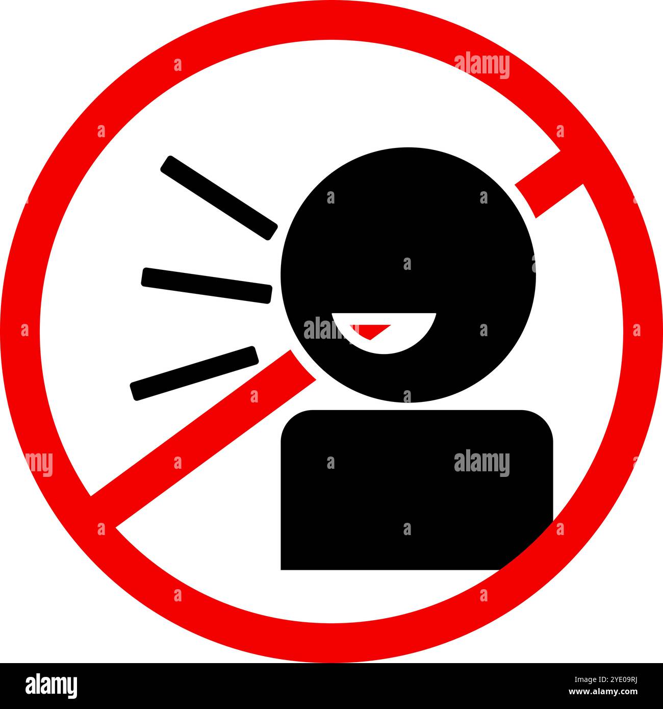No loud talking allowed. Please be quiet. Editable vector Stock Vector ...