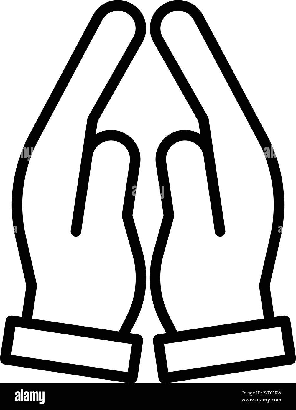 Simple praying hands icon. Prayer. Editable vector Stock Vector Image & Art - Alamy