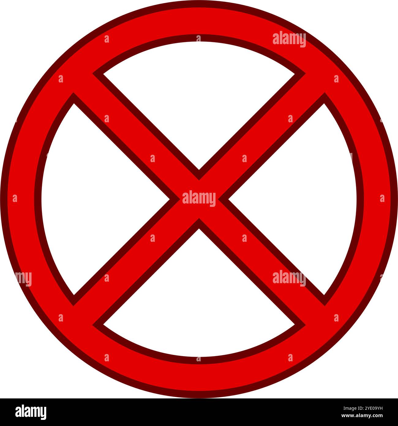 Flat design prohibition sign. Restriction sign. Editable vector Stock ...