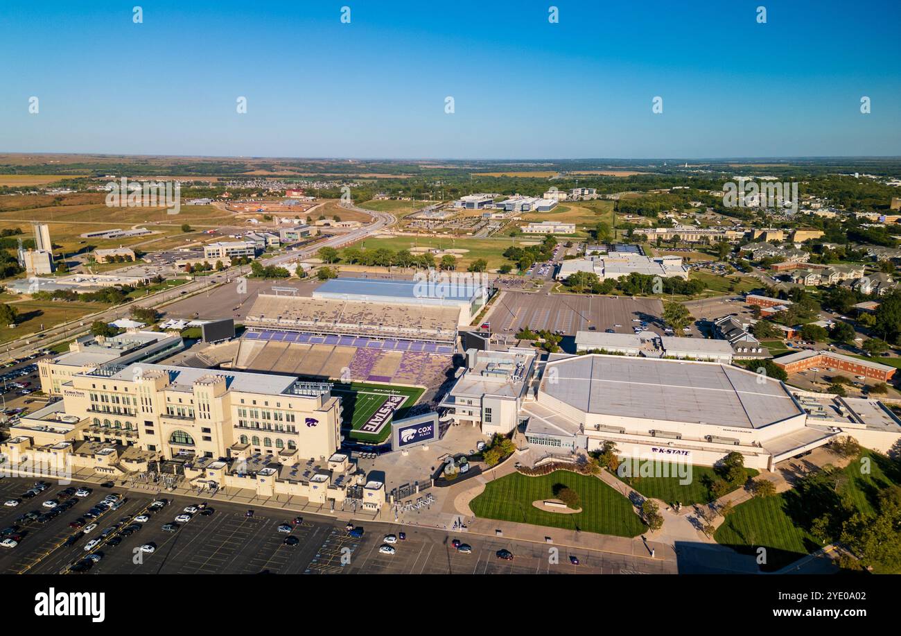 Manhattan, KS - September 26, 2024: Bill Snyder Family Stadium and Fred ...