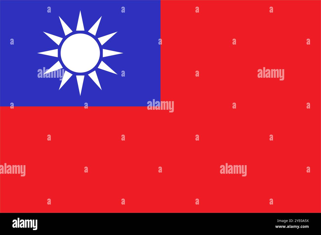 Taiwanese flag. Taiwan flag. Editable vector Stock Vector Image & Art ...