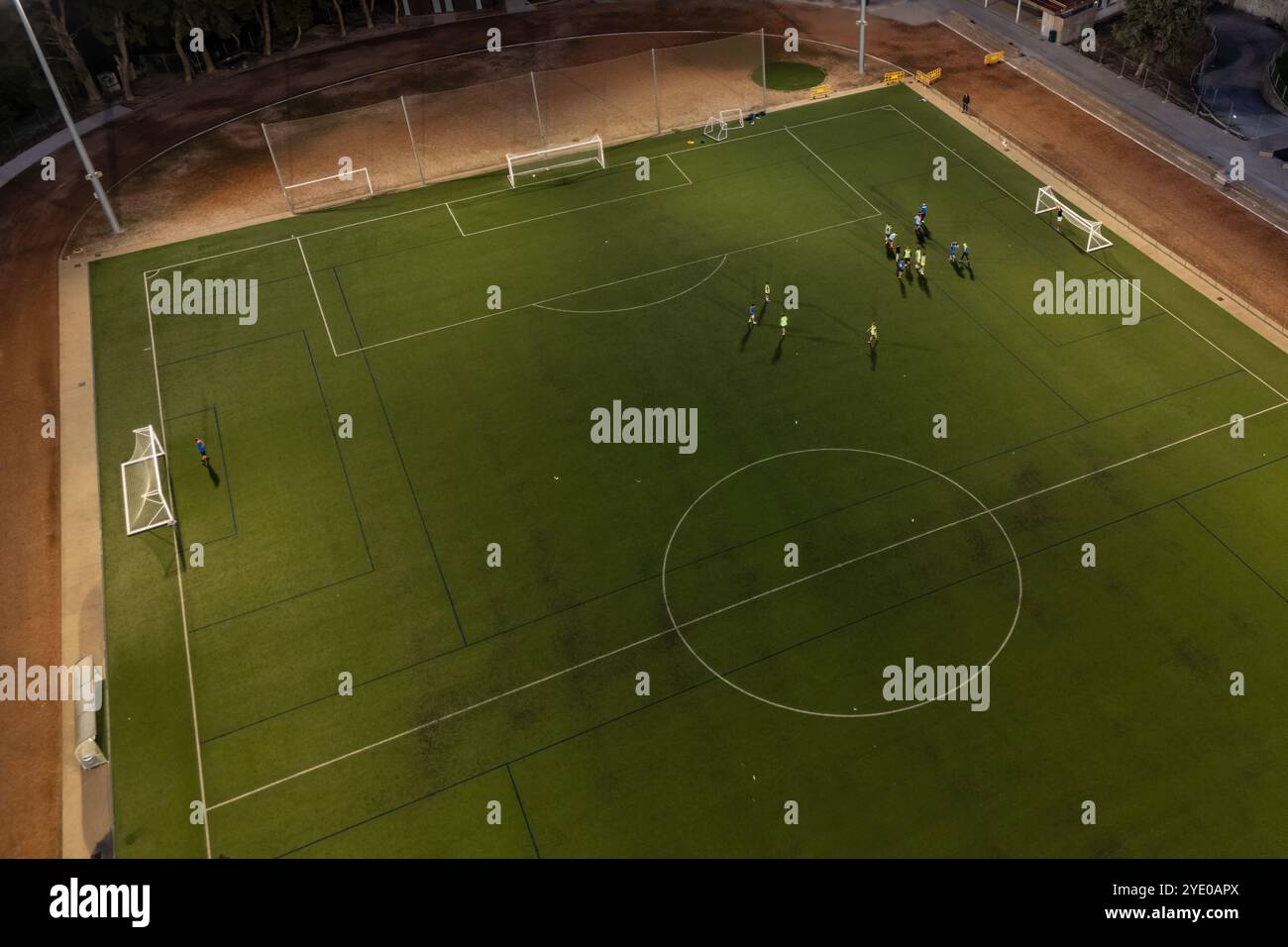 Youth soccer players practicing on hi-res stock photography and images ...