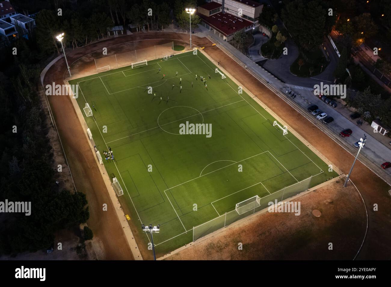 Aerial view players training game hi-res stock photography and images ...