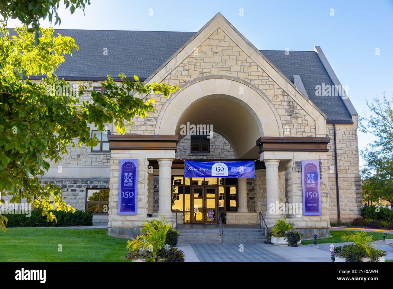 Manhattan, KS - September 27, 2024: K-State Alumni Center on the Kansas ...