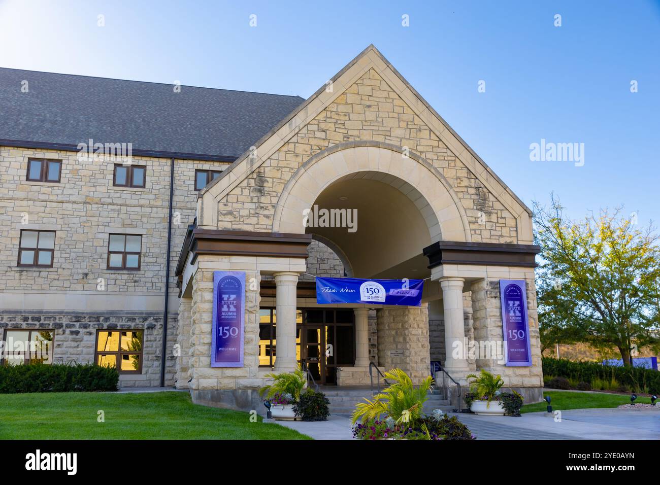 Manhattan, KS - September 27, 2024: K-State Alumni Center on the Kansas ...