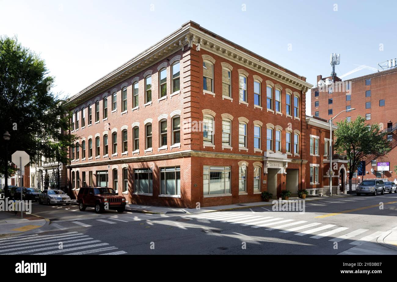 Knoxville, TN, USA-21 Sept. 2024: The Cherokee Building, a turn of the ...