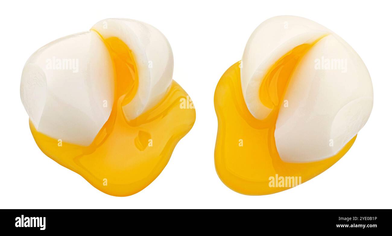 Poached egg, soft boiled egg isolated on white background Stock Photo ...