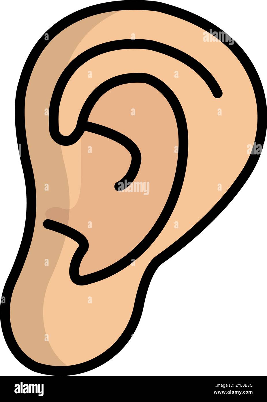 Human ear icon. Listening ear icon. Editable vector Stock Vector Image ...