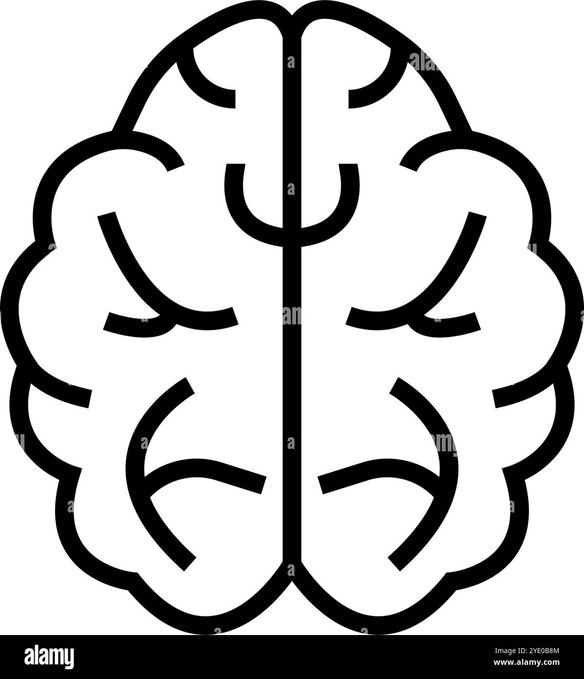 Simple brain icon. Mind. Editable vector Stock Vector Image & Art - Alamy